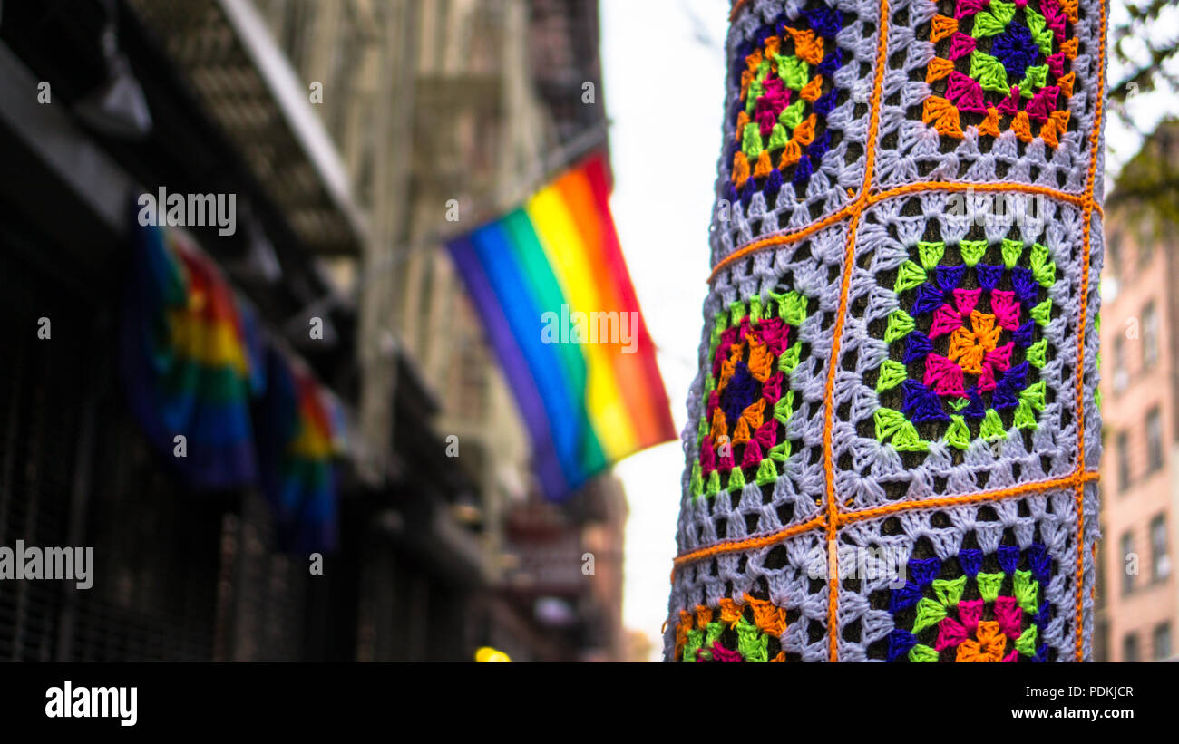 New York, NY, USA, Shop keeper, Holly Boardman, keeping trees of West ...