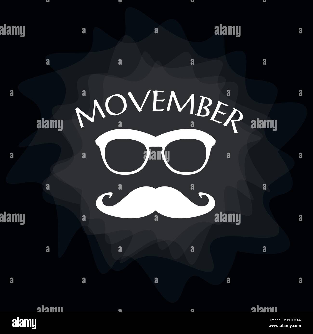 Movember advertisement vector with text and graphic, vector Stock ...