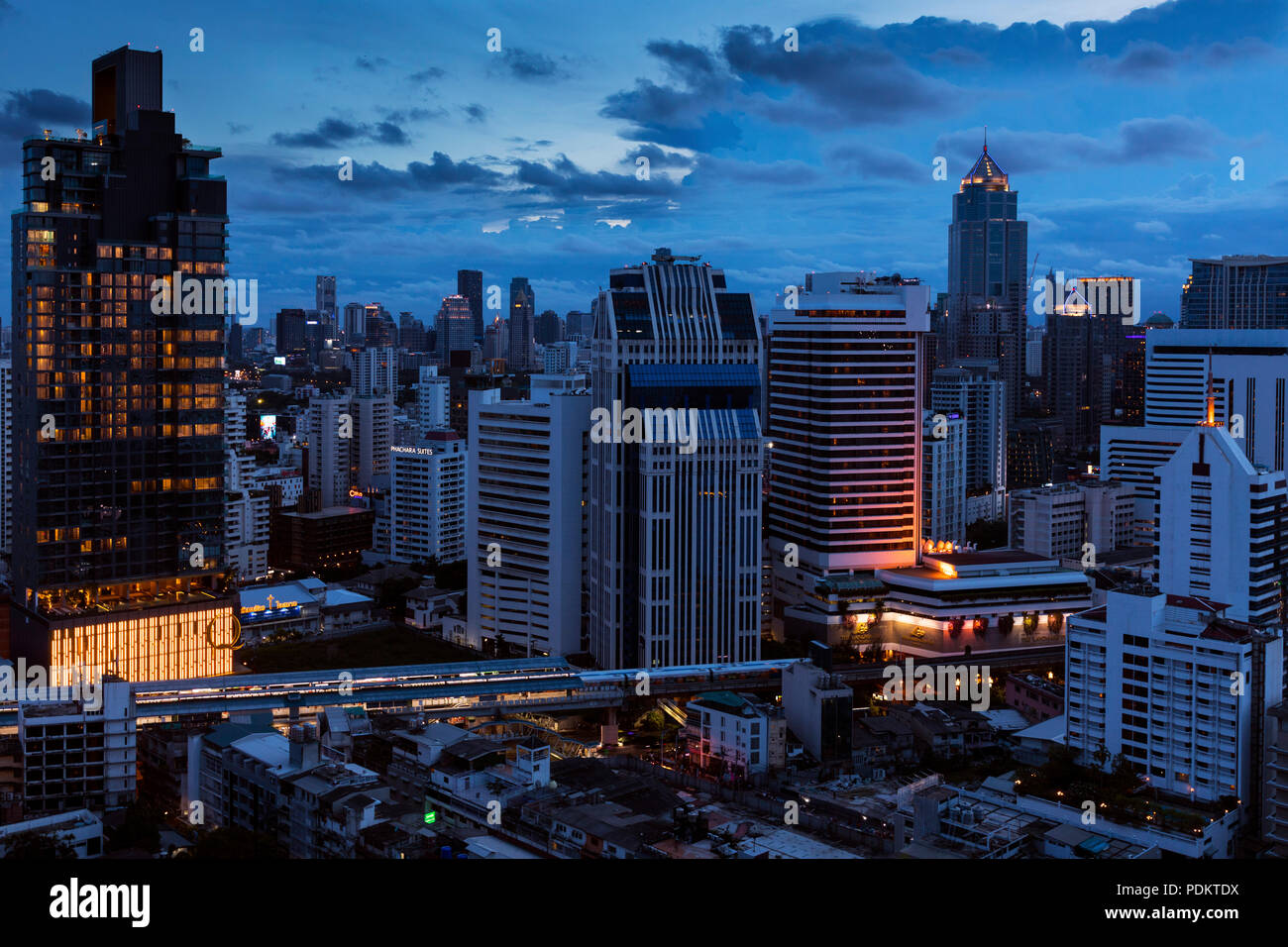 Bangkok city centre skyline at sunset, Thailand Stock Photo - Alamy