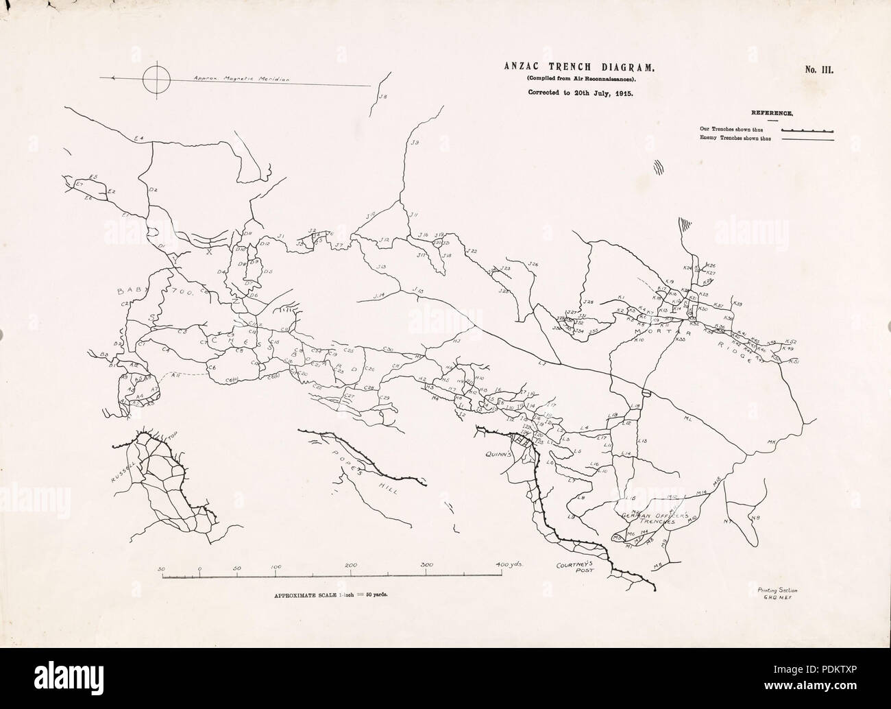 22 Battle of the Nek - map of objectives Stock Photo - Alamy