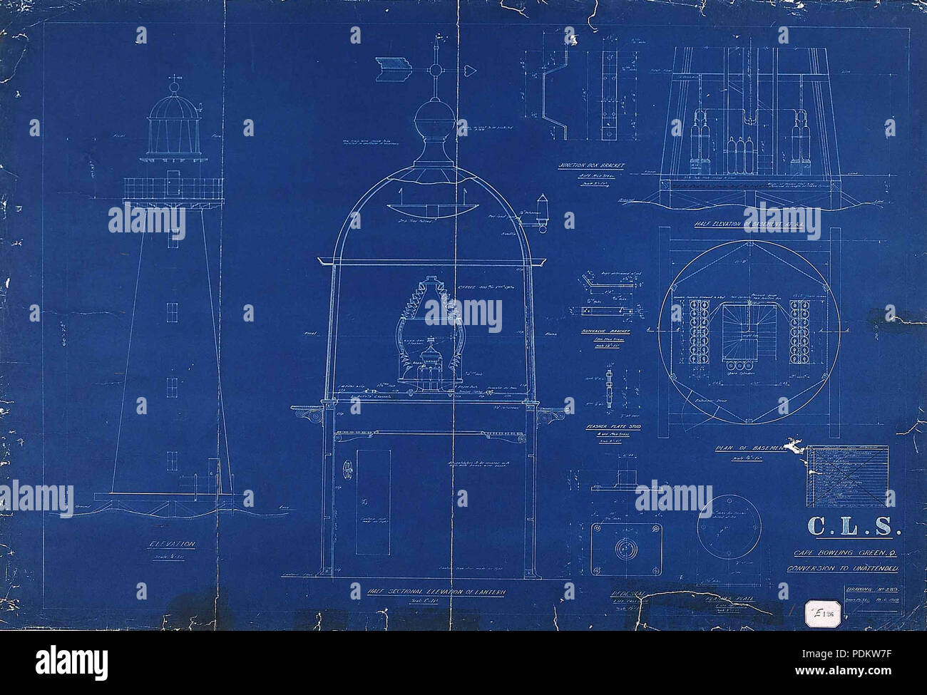 30 Cape Bowling Green Lighthouse Conversion to Unattended, 1919 Stock ...