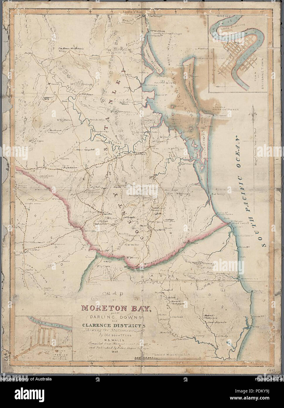 Moreton bay map hi-res stock photography and images - Alamy