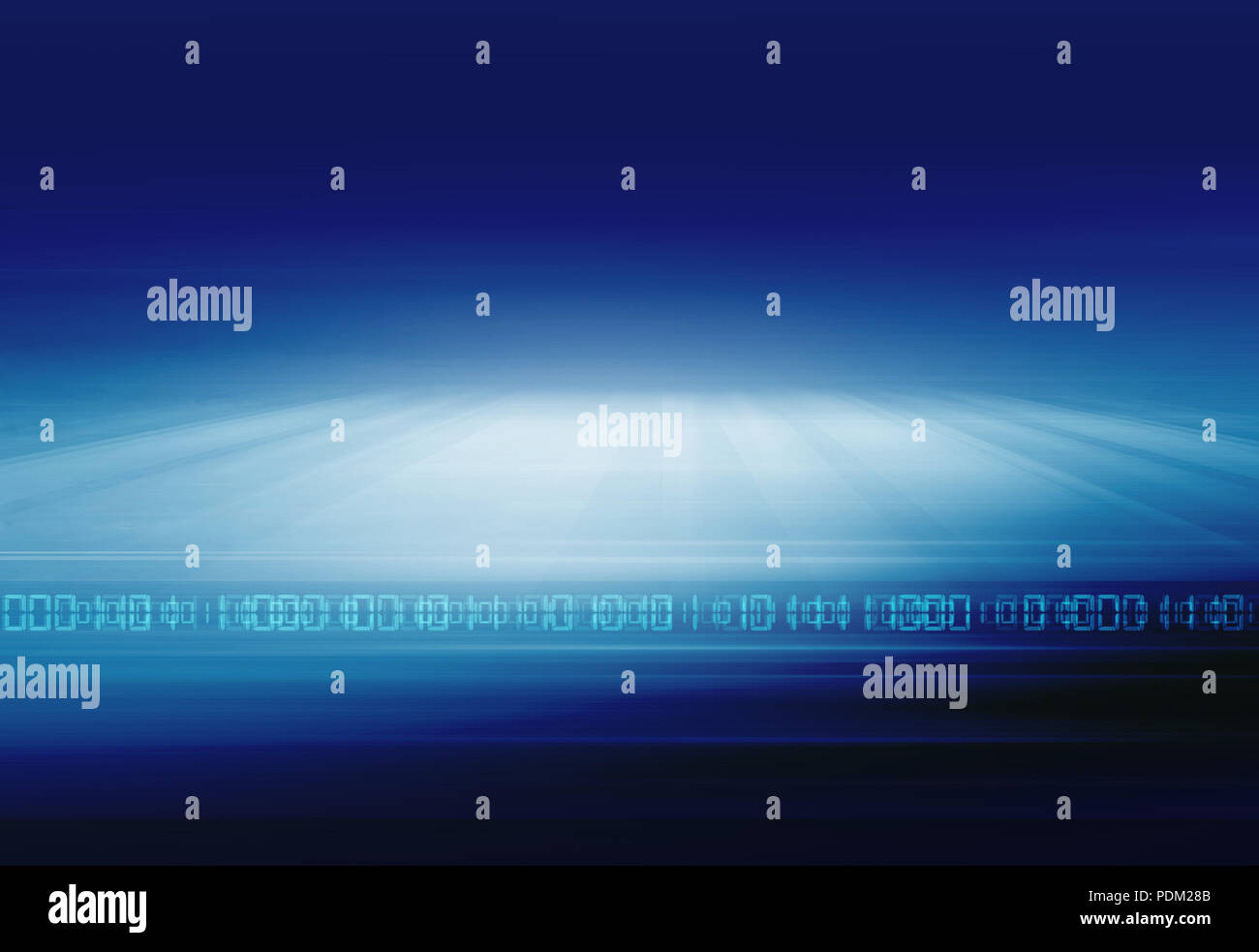 Abstract digital technology background with binary codes at front line ...