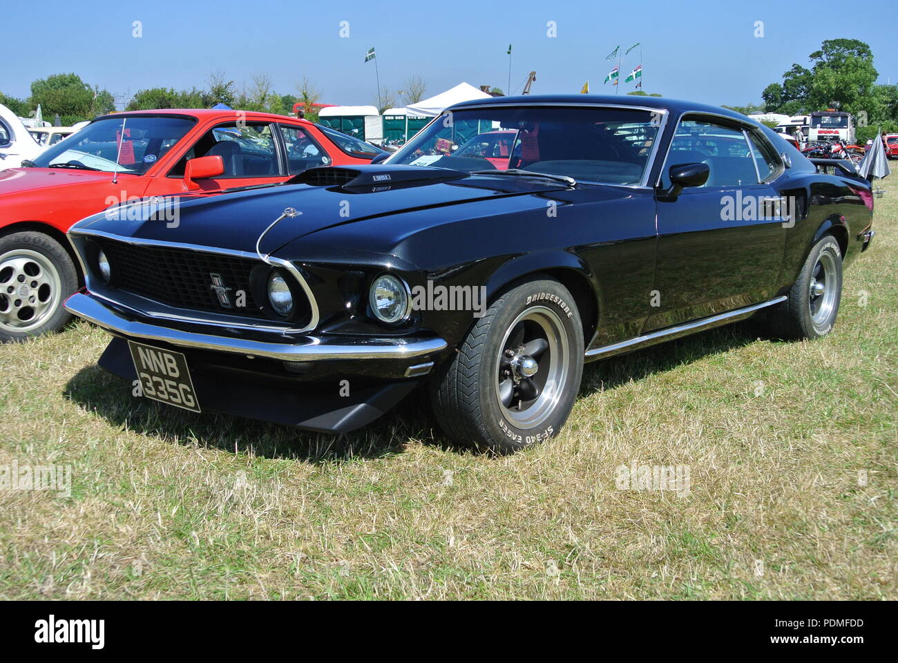 A 1966 Ford Mustang parked on display at Torbay Steam Fair, Churston ...