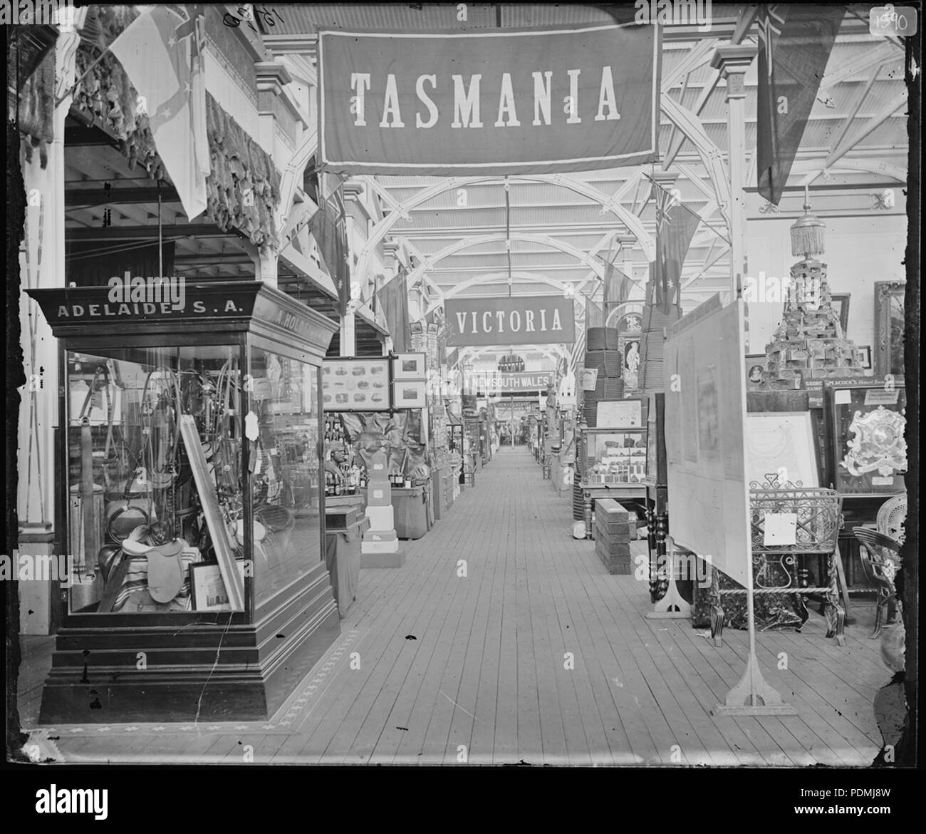 Inside inside the interior building Black and White Stock Photos ...