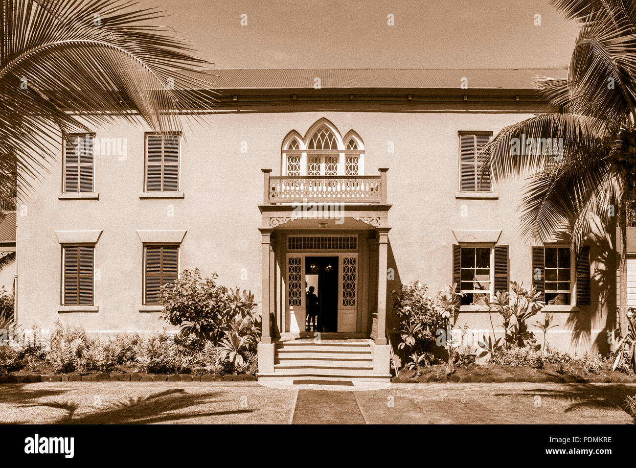 Simulated Vintage Photo of Huliheʻe Palace, Kona Stock Photo - Alamy