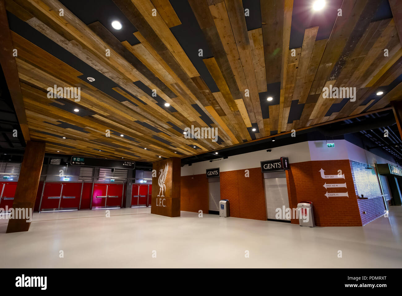 LIVERPOOL, UNITED KINGDOM - MAY 17 2018: Anfield stadium, the home ...