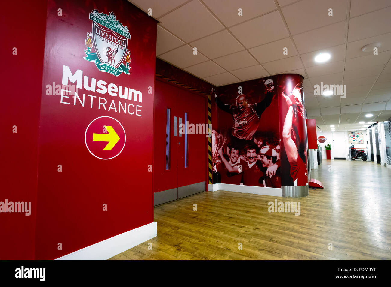 LIVERPOOL, UNITED KINGDOM - MAY 17 2018: The Liverpool FC Story is the ...