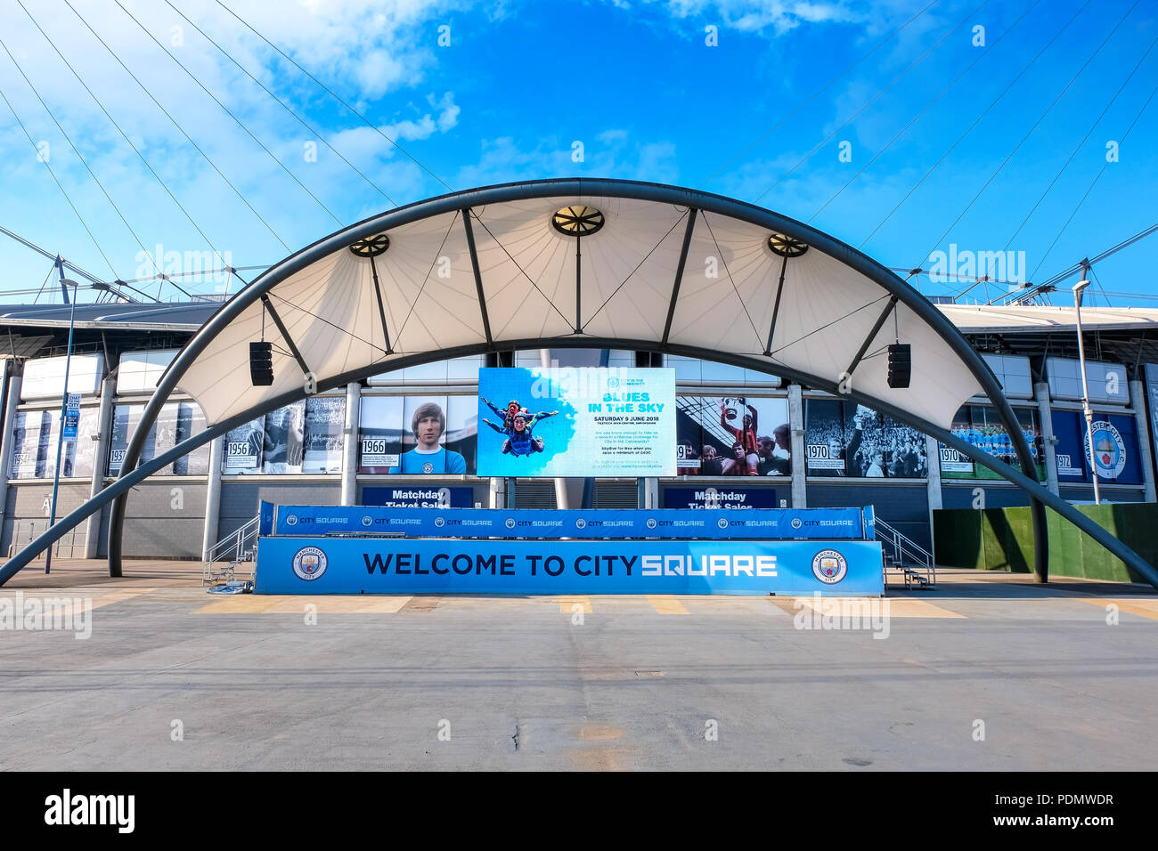 MANCHESTER, UNITED KINGDOM - MAY 19 2018: Manchester City Football Club ...