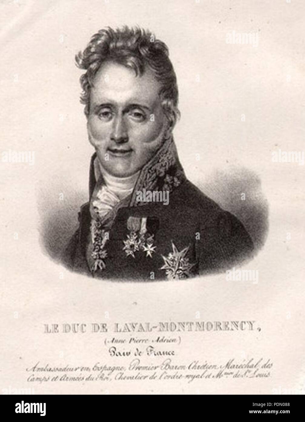 Anne-Adrien-Pierre de Montmorency-Laval Stock Photo - Alamy