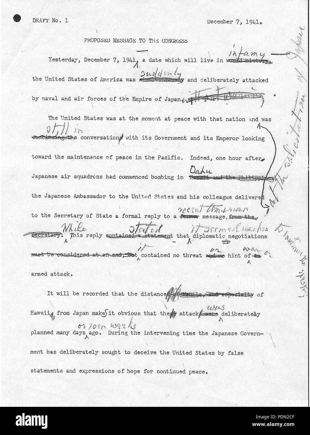 Declaration of war against japan Black and White Stock Photos & Images ...