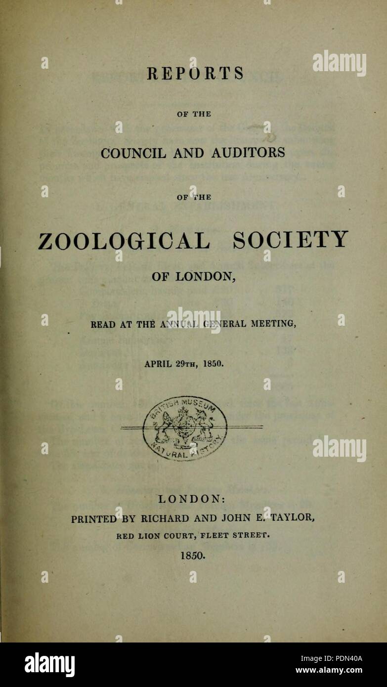 Zoological report hi-res stock photography and images - Alamy