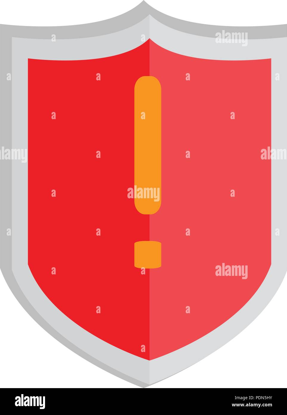 Heraldry shield with a warning symbol Stock Vector Image & Art - Alamy