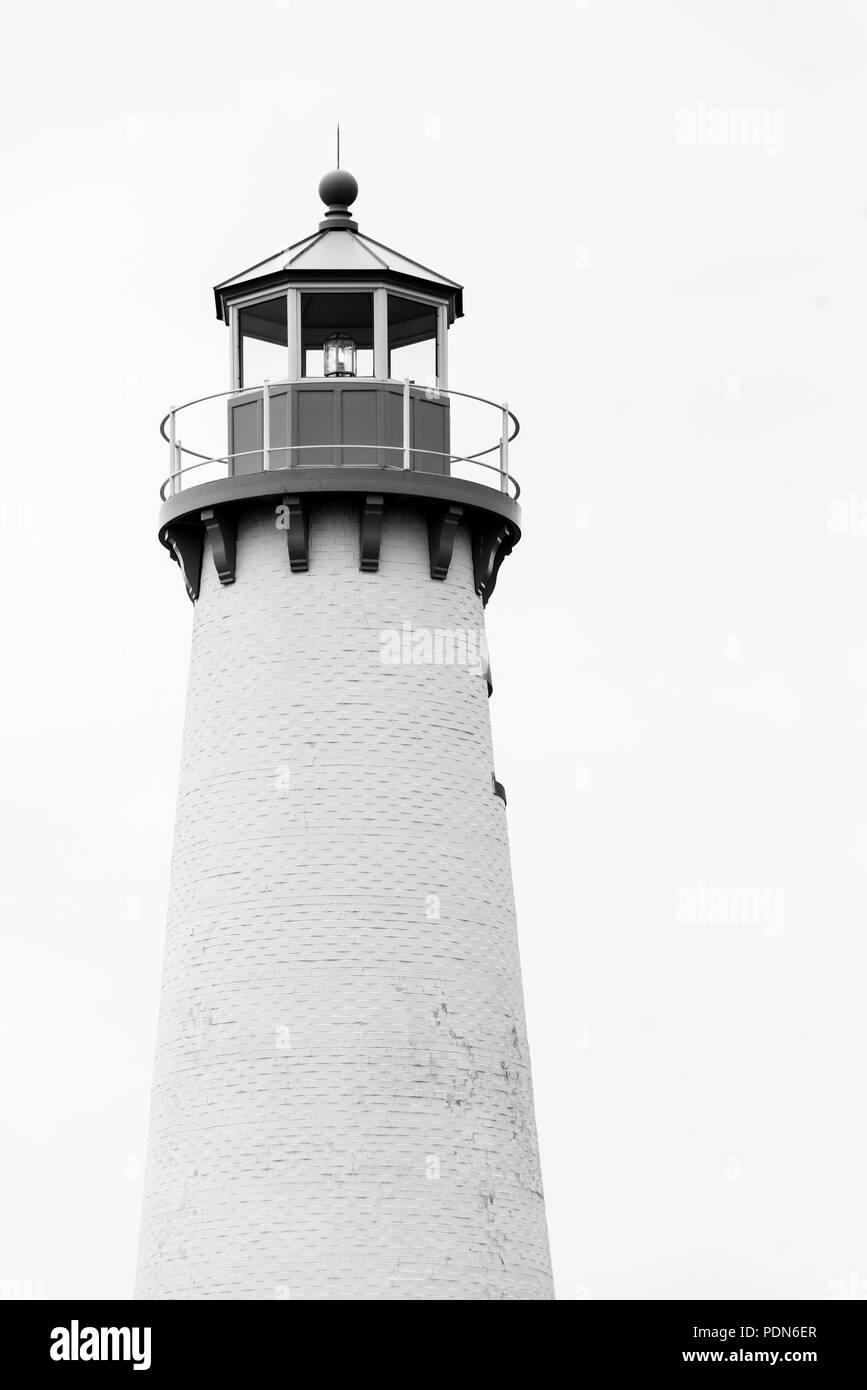 Milliken State Park Lighthouse, in Detroit, Michigan Stock Photo - Alamy