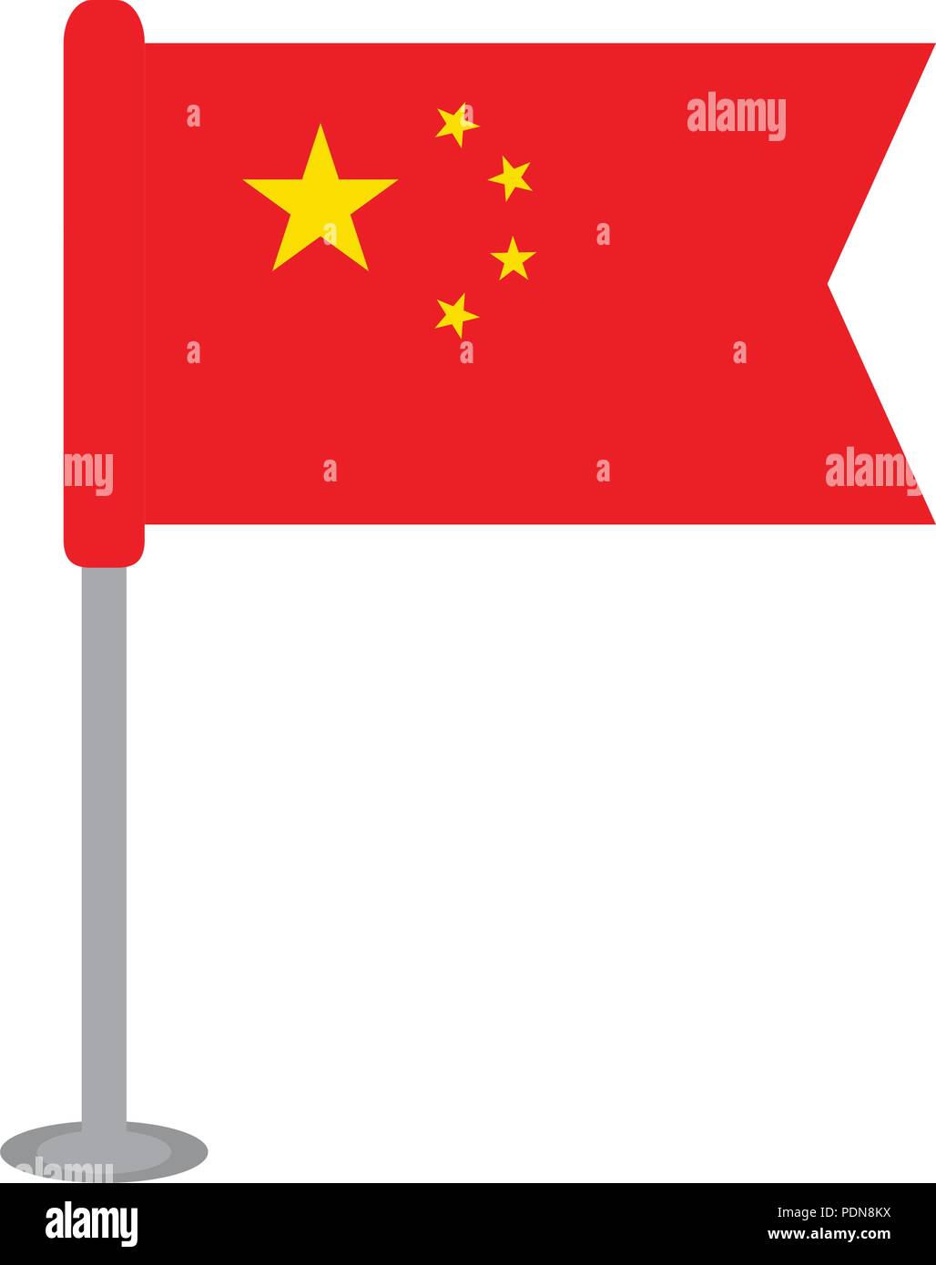 Isolated flag of China Stock Vector Image & Art - Alamy