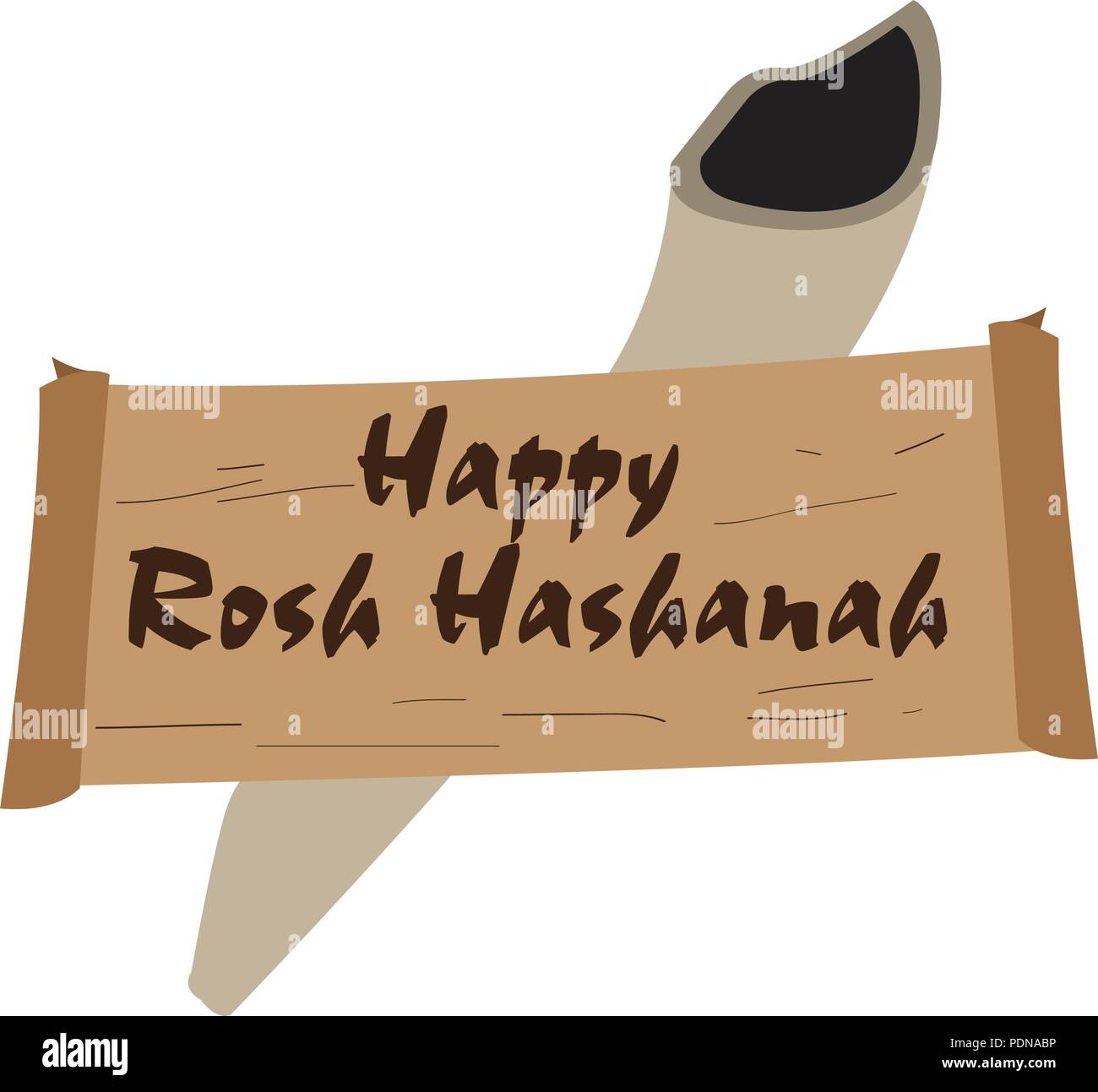 Jewish holiday symbol shofar Cut Out Stock Images & Pictures - Alamy