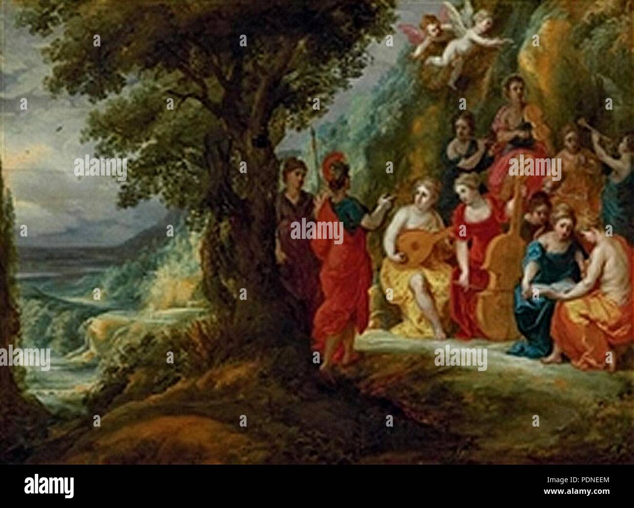 Apollo and the Muses by Hendrick van Balen and Jan Tilens Stock Photo ...