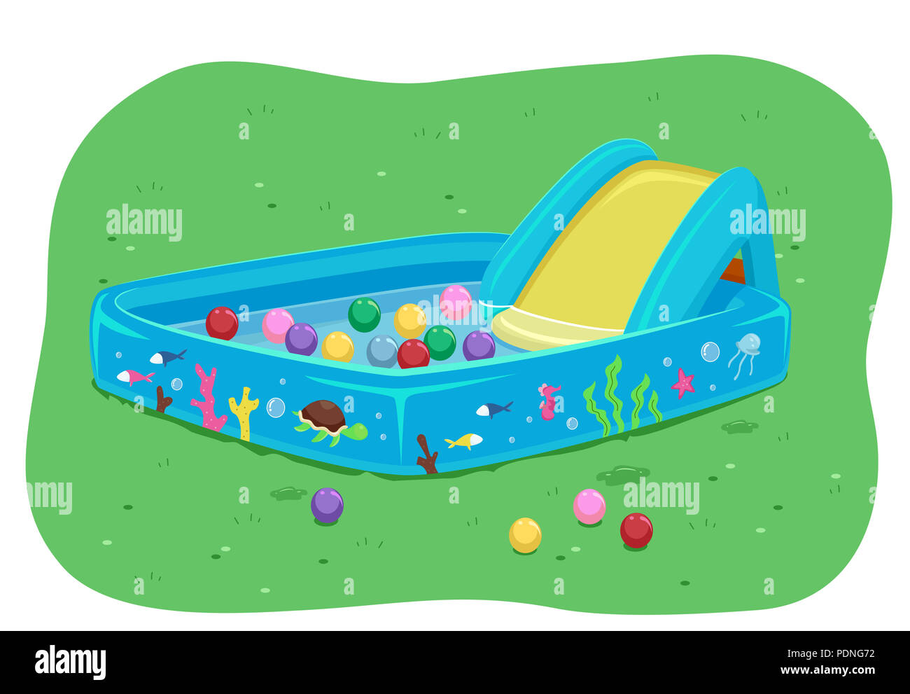 Inflatable slide pool hi-res stock photography and images - Alamy