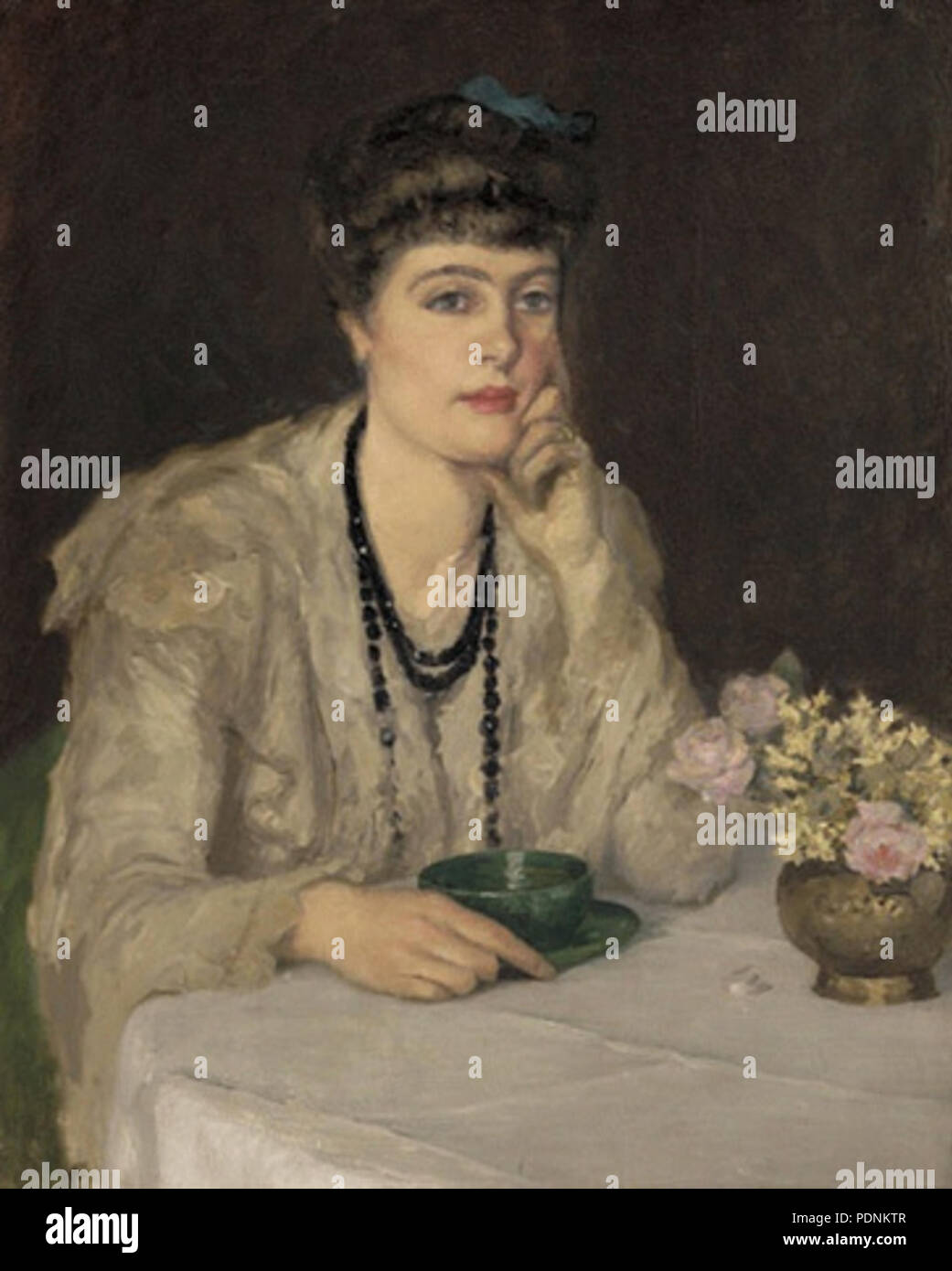 127 Rupert Bunny - A Cup of Chocolate, 1911 Stock Photo - Alamy