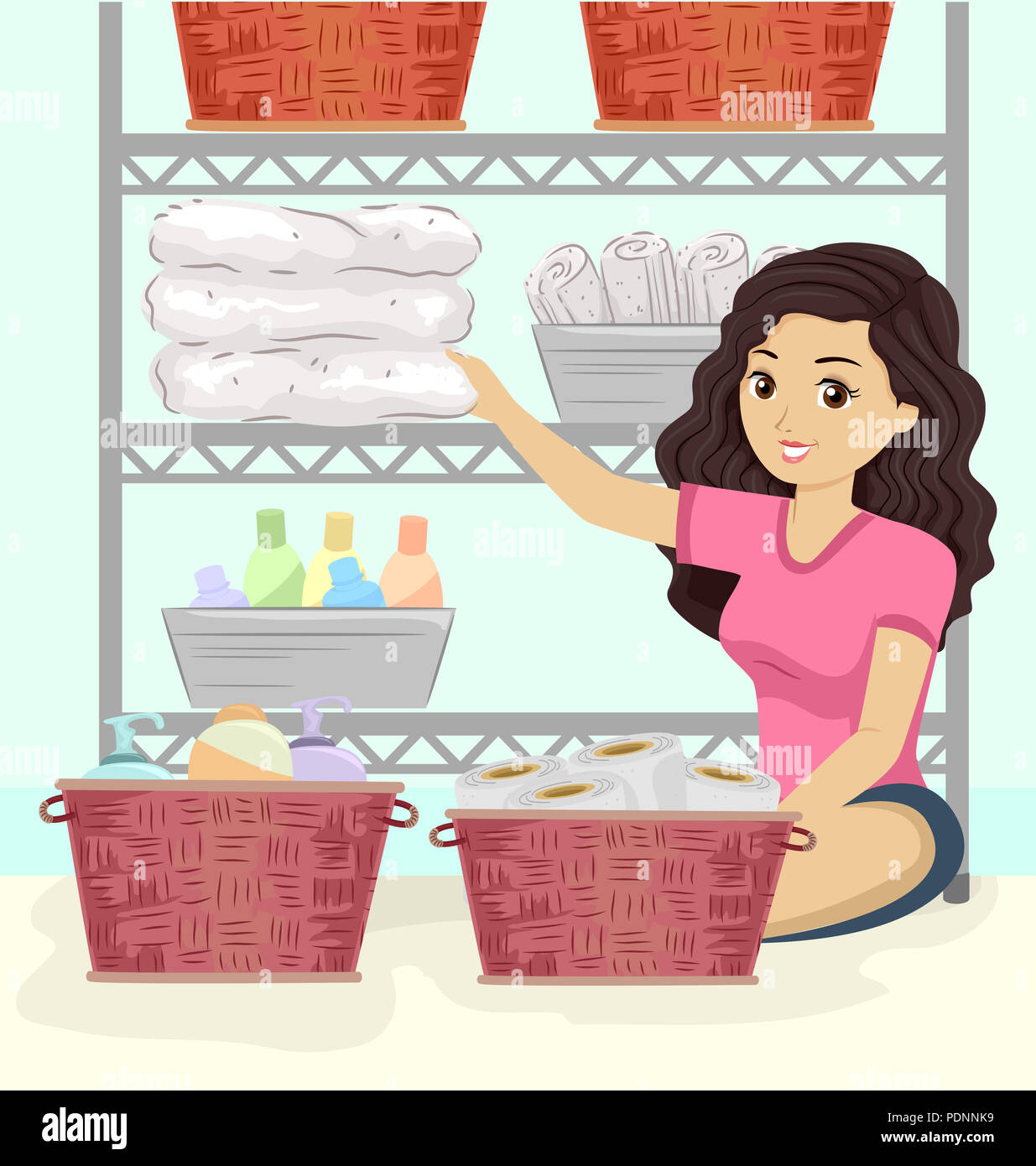 Organized Girl Cartoon