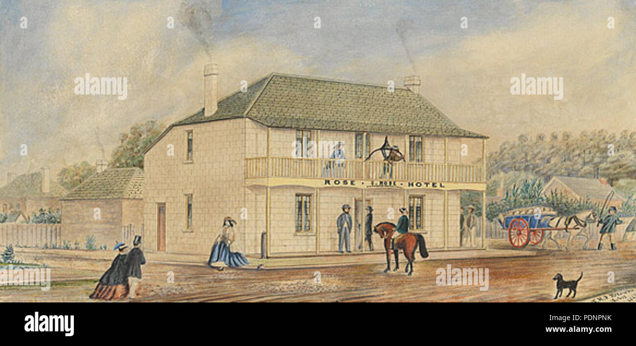 313 Thomas Browne - Rose Hotel, Bunbury, 1863 Stock Photo - Alamy