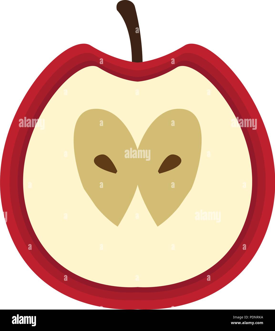 Isolated cut apple icon Stock Vector Image & Art - Alamy