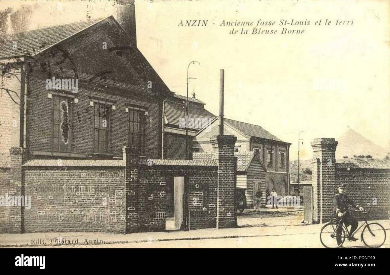 Anzin - Fosse Saint Louis et terril de la Bleuse Borne Stock Photo - Alamy