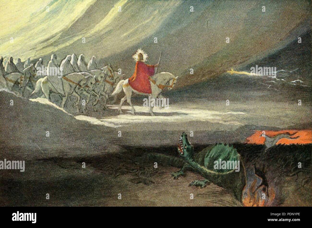 Apocalypse by Gebhard Fugel 21 - Kap. 19.11 Sieger Christus Stock Photo ...