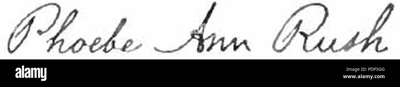 Appletons' Rush Benjamin - Phoebe Ann signature Stock Photo - Alamy