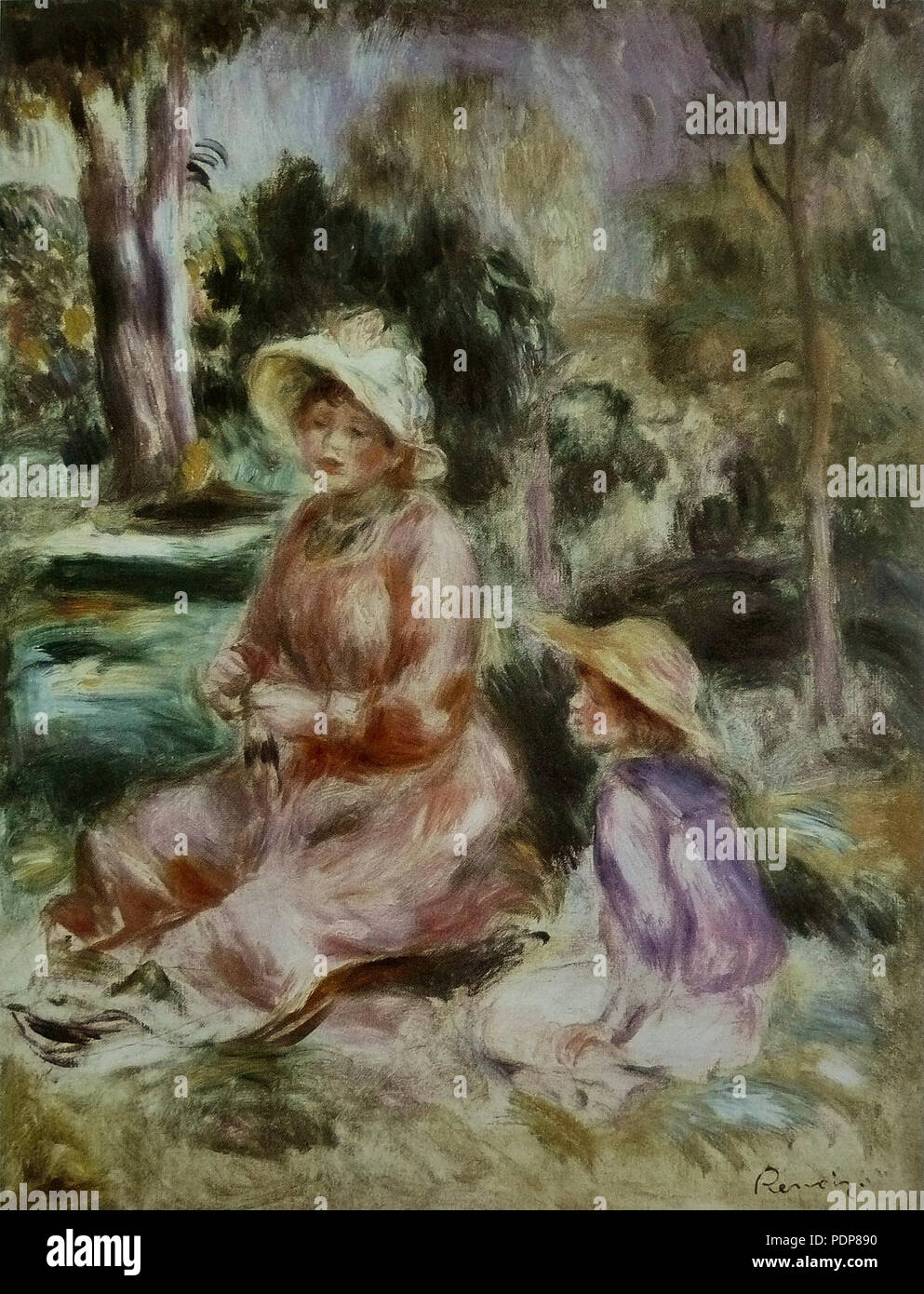 28 Pierre-Auguste Renoir - Madame Renoir et son fils Pierre Stock Photo ...