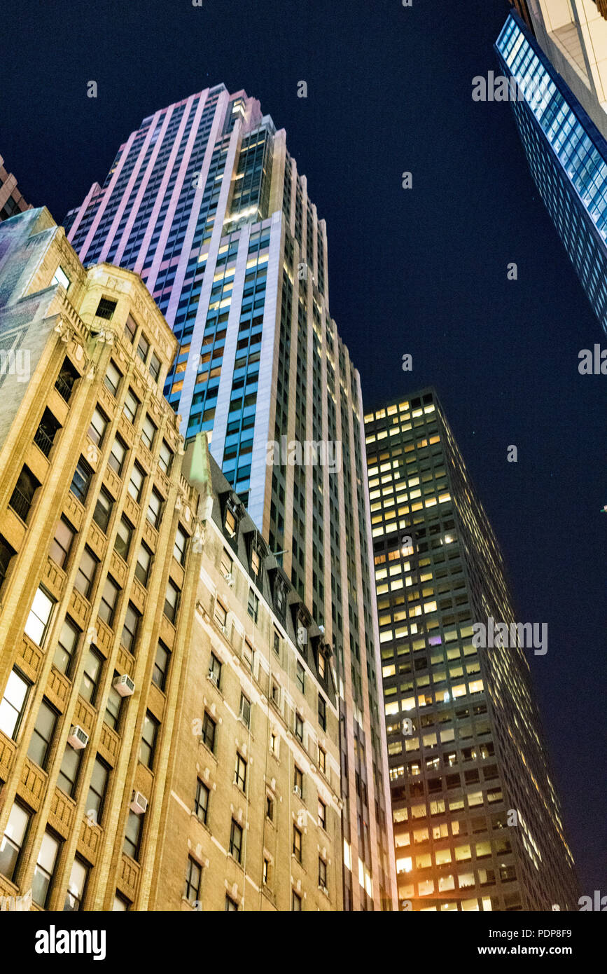 Street view of high rises in Manhattan Stock Photo - Alamy