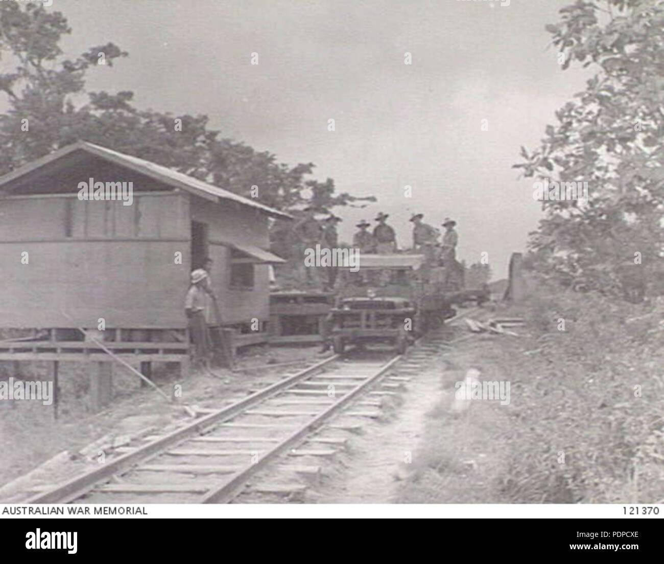 1 'JEEP TRAIN' ON PAPAR-JESSELTON RAILWAY(AWM 121370 Stock Photo - Alamy