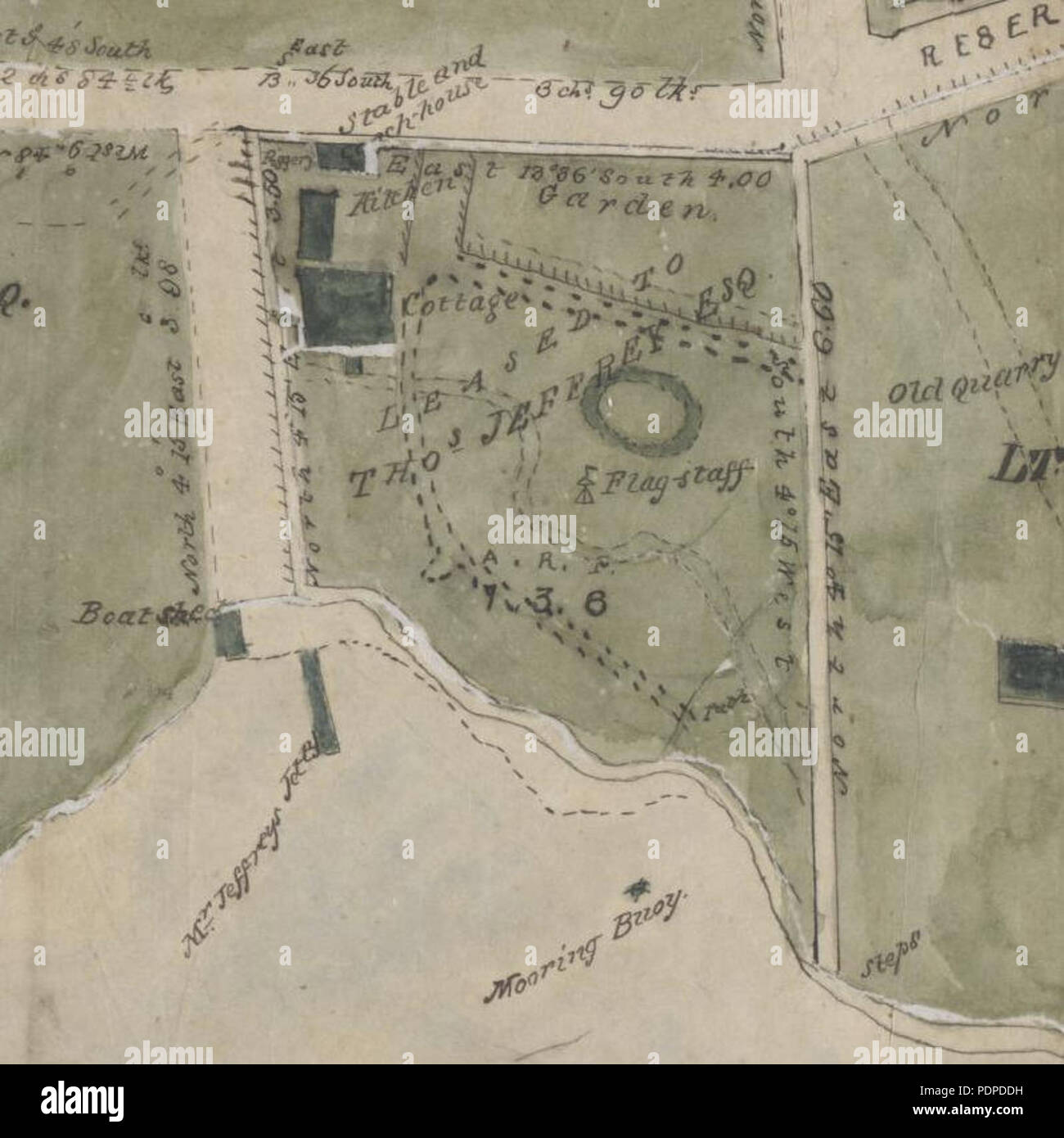 3 1840s map of Kirribilli Thomas Jeffrey Stock Photo - Alamy