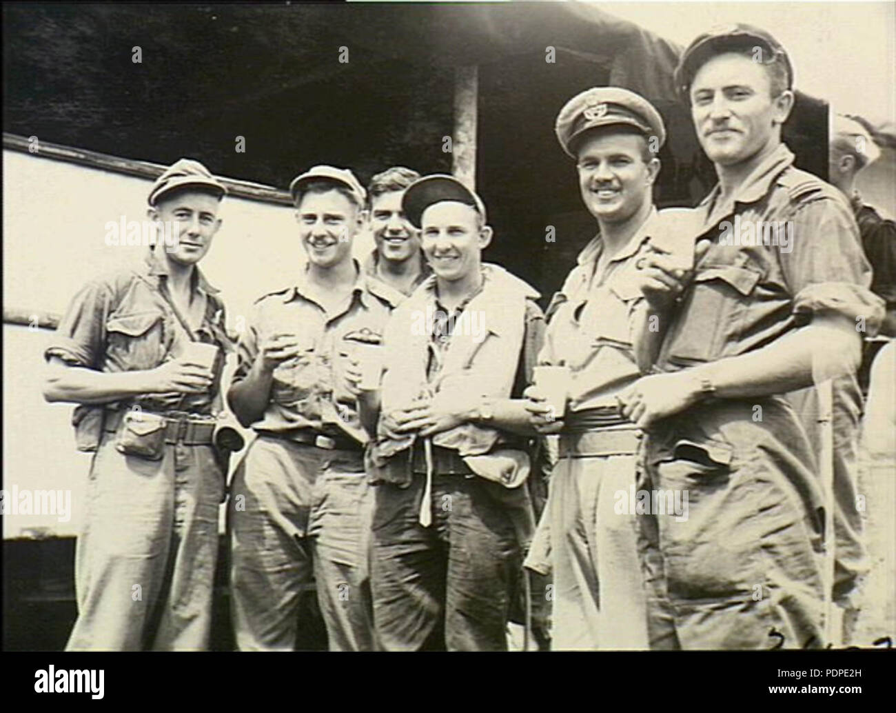 6 31 Squadron RAAF personnel Morotai Jan 1945 AWM OG3402 Stock Photo ...