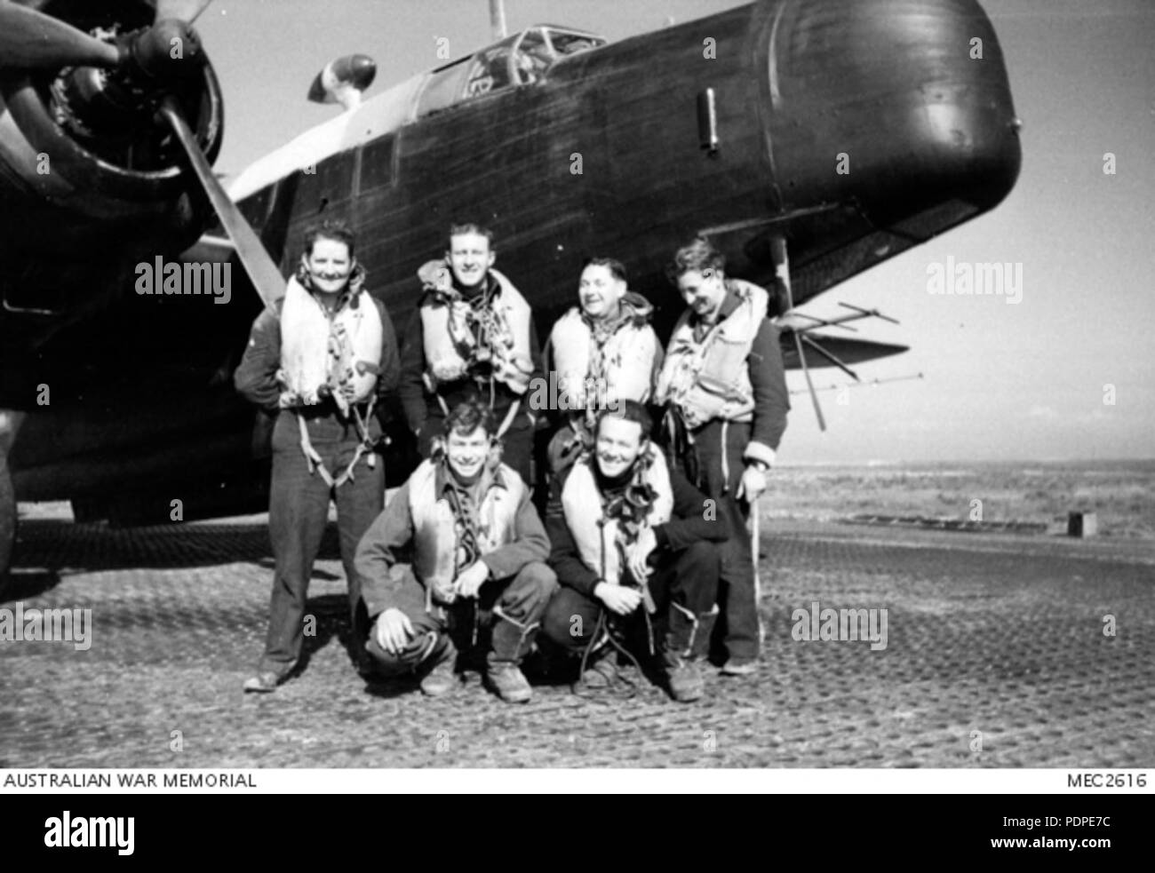 6 458 Squadron RAAF Wellington aircrew Algeria WWII AWM MEC2616 Stock ...