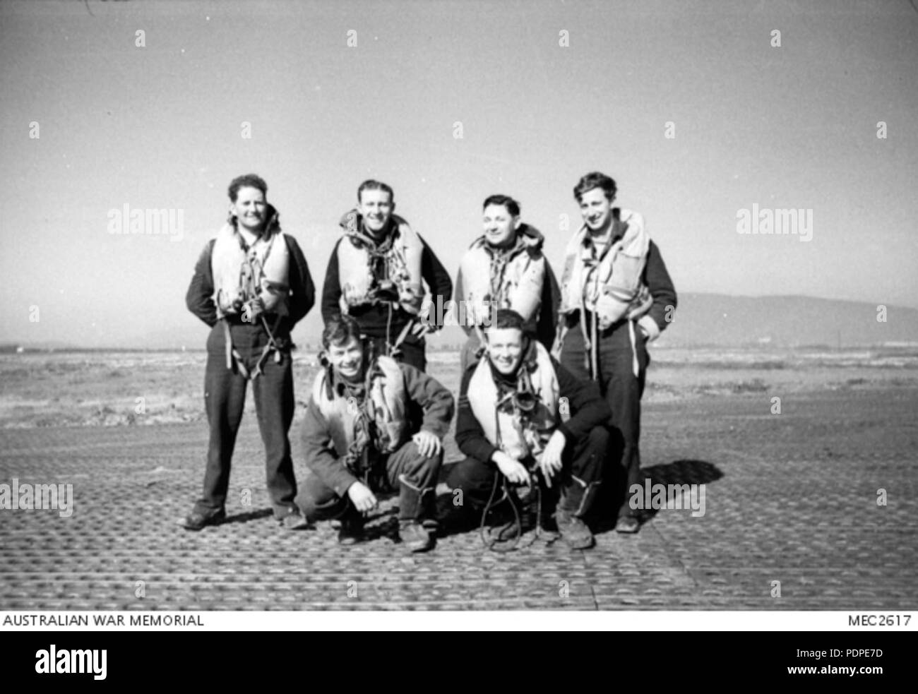 6 458 Squadron RAAF Wellington aircrew Algeria WWII AWM MEC2617 Stock ...