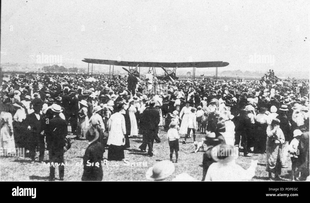 14 Arrival of Sir Ross Smith's Vickers Vimy at Mascot - Sydney, NSW ...