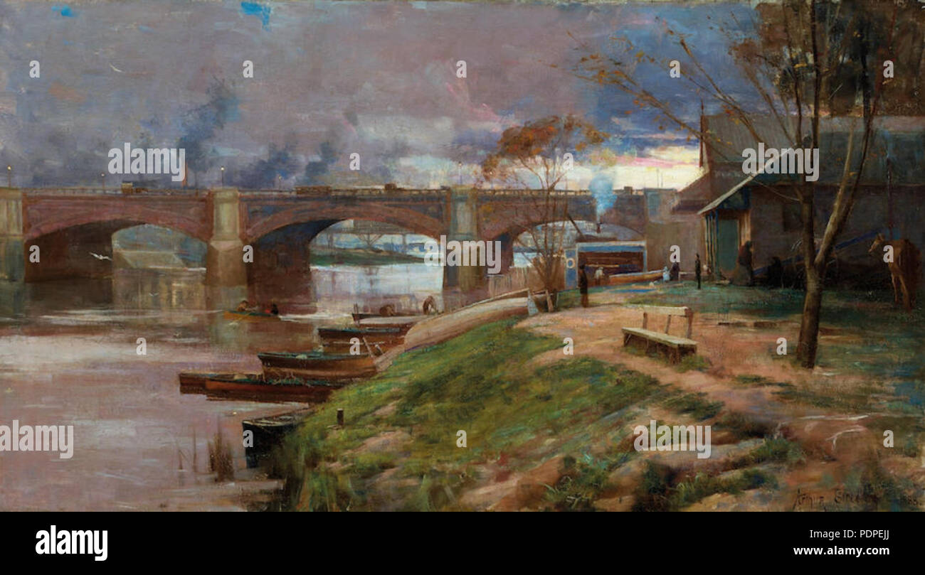 15 Arthur Streeton Princes Bridge Stock Photo - Alamy