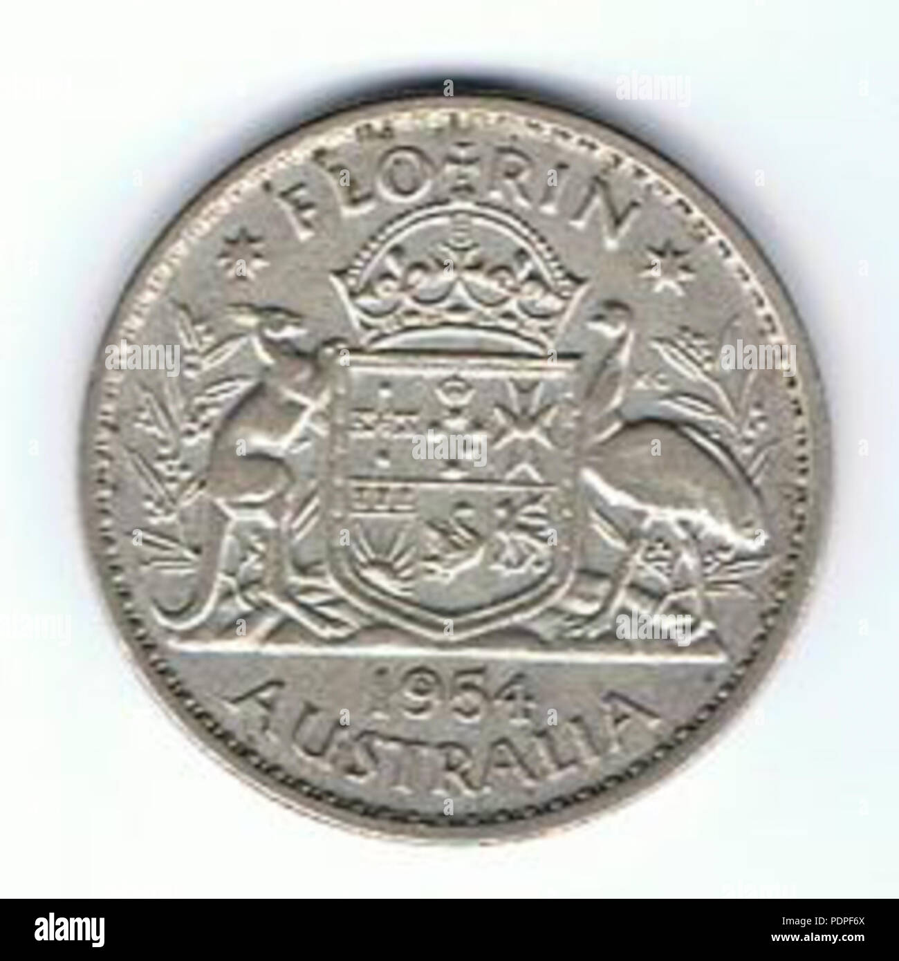17 Australian florin 1954 reverse Stock Photo - Alamy