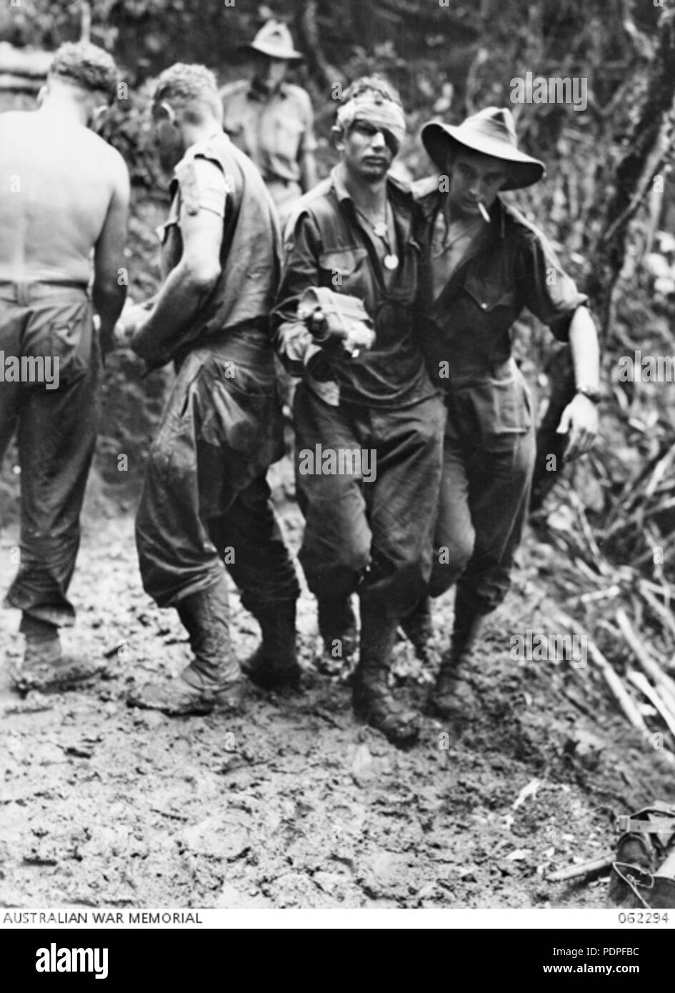 18 Australian wounded at The Pimple December 1943 (AWM photo 062294 ...