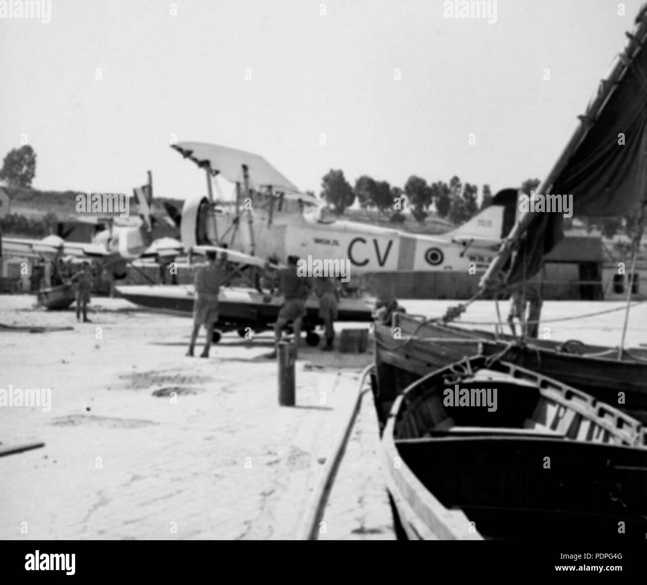 30 Captured Breda Ba.25 at Augusta 1943 Stock Photo - Alamy