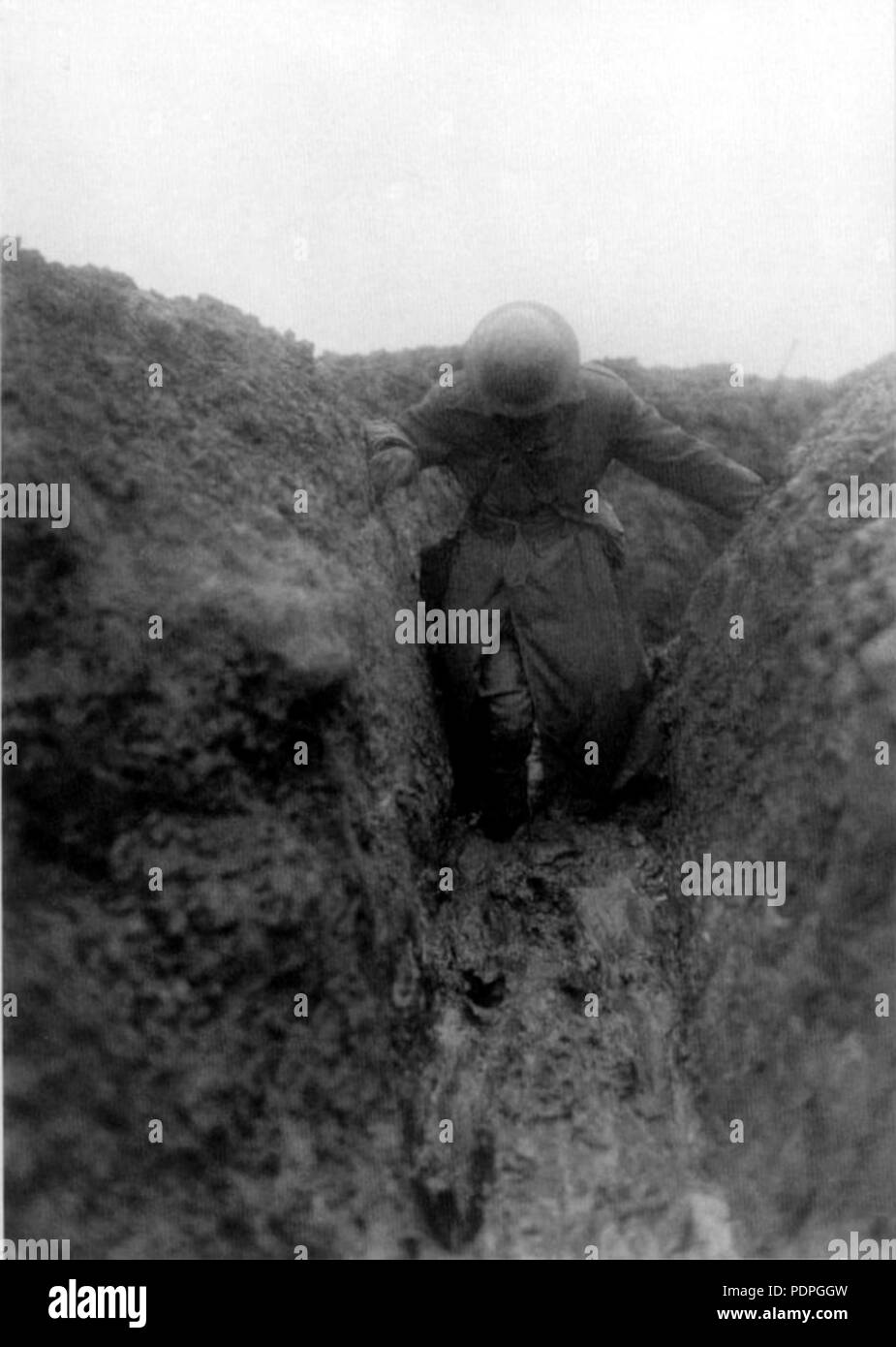 32 Charles Bean in Gird Trench Somme Stock Photo - Alamy