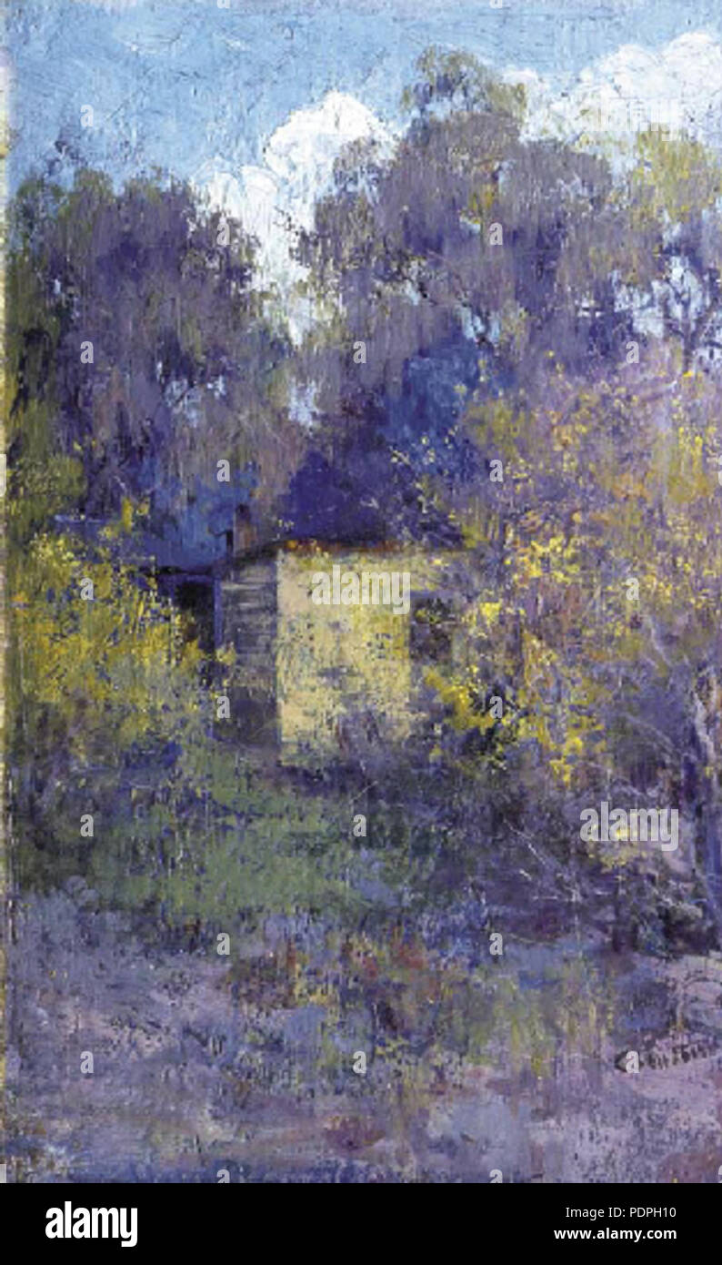 34 Clara Southern - Landscape with Cottage, 1900 Stock Photo - Alamy