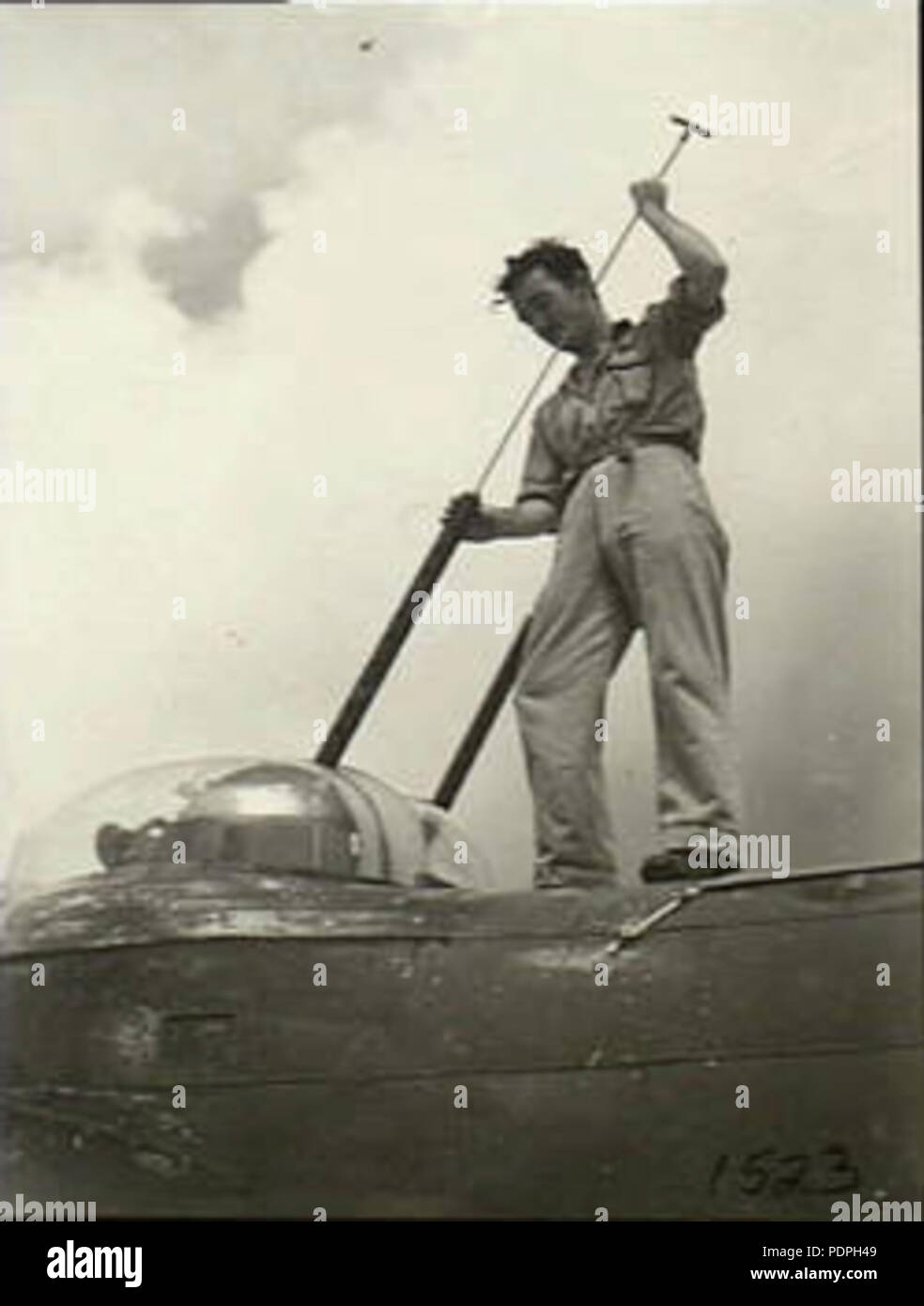 34 Cleaning guns on 22 Squadron RAAF Boston New Guinea 1944 AWM OG1523 ...