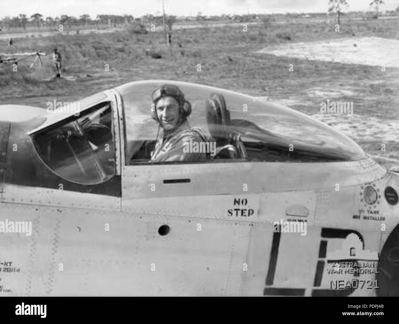 46 Flight Lieutenant Armstrong of 84 Squadron RAAF in Mustang July 1945 ...