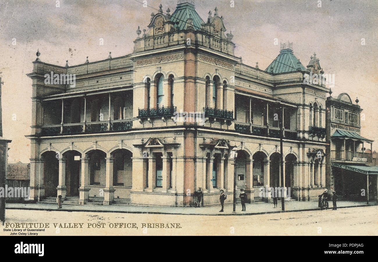 47 Fortitude Valley Post Office Brisbane Queensland ca. 1907 Stock ...