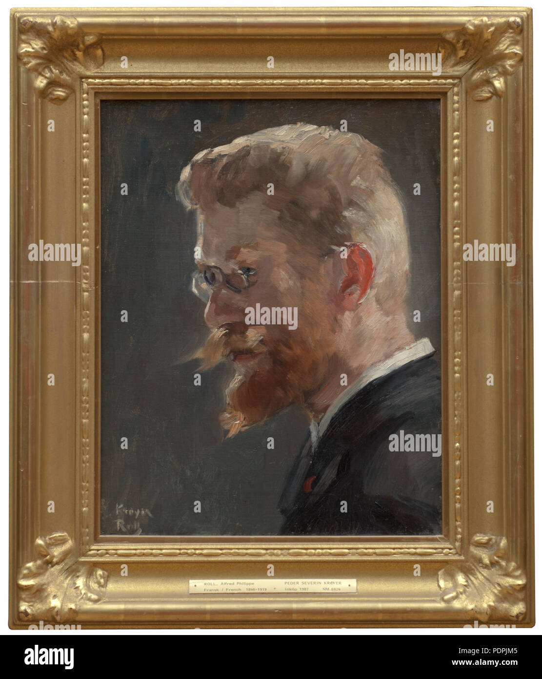 NM 6824 Alfred Philippe Roll: Peder Severin Kröyer (1851-1909) Opd, ram ...