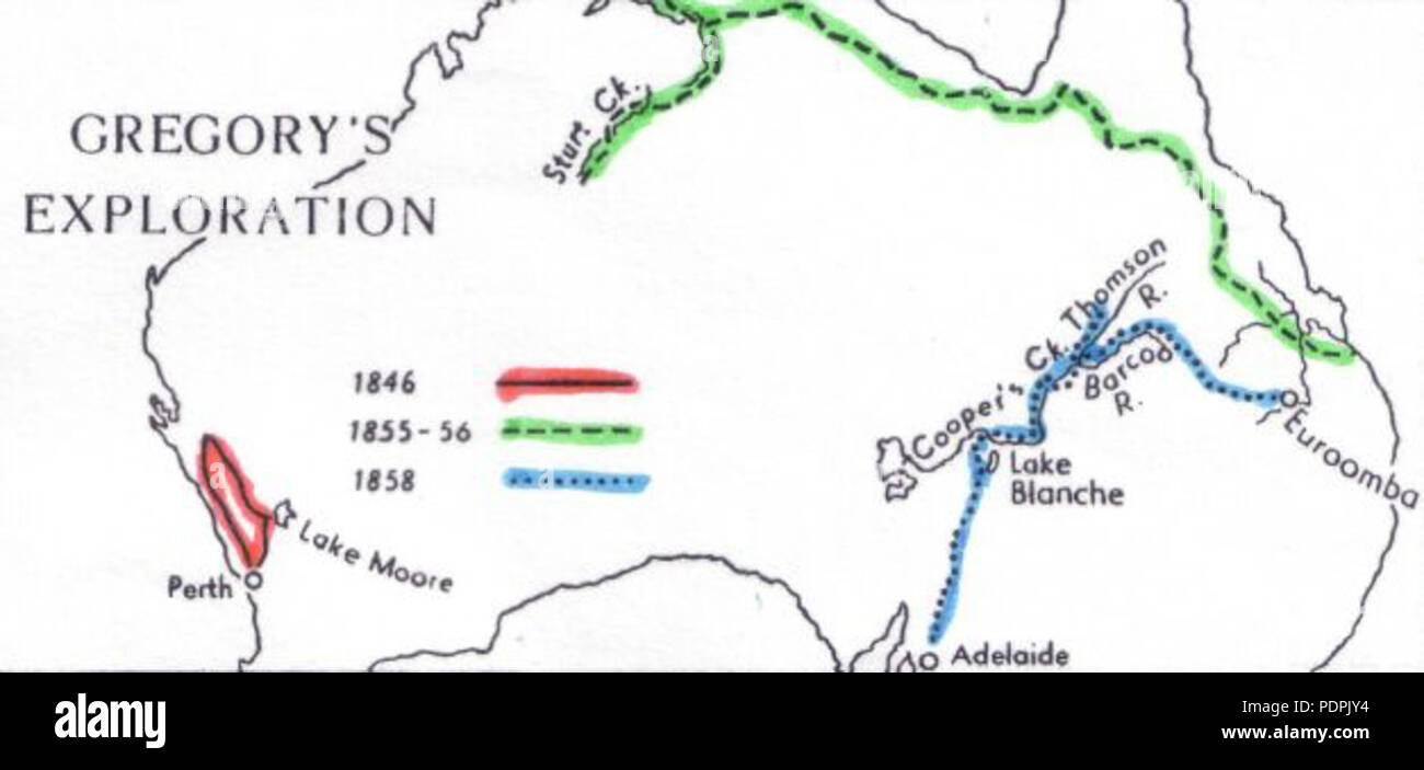 Map of gregory hi-res stock photography and images - Alamy