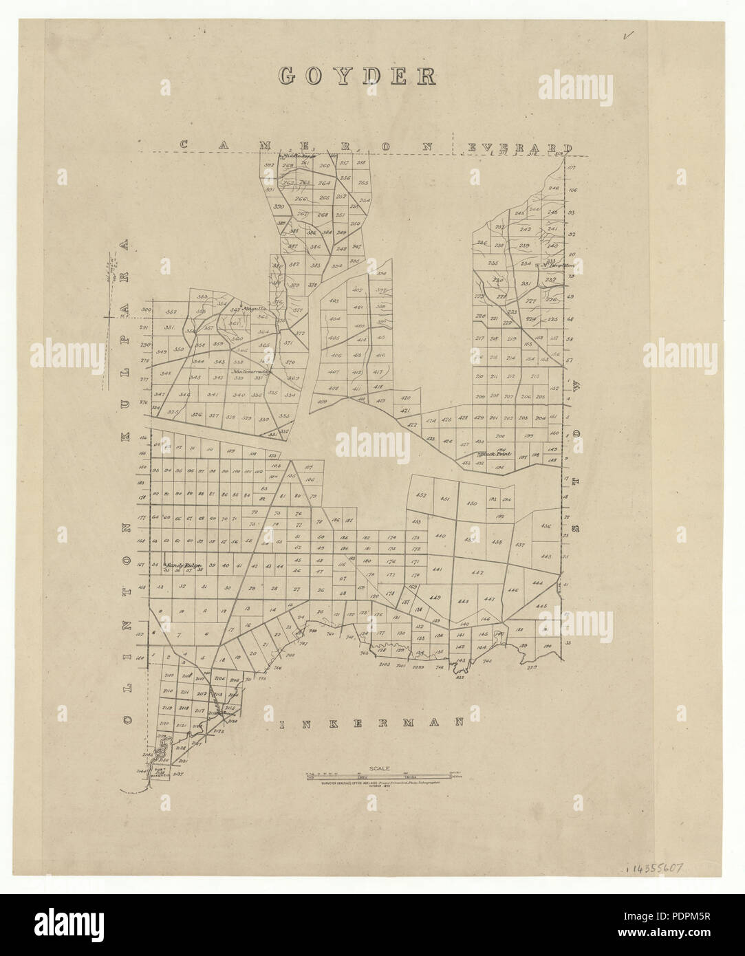 Map of goyder hi-res stock photography and images - Alamy