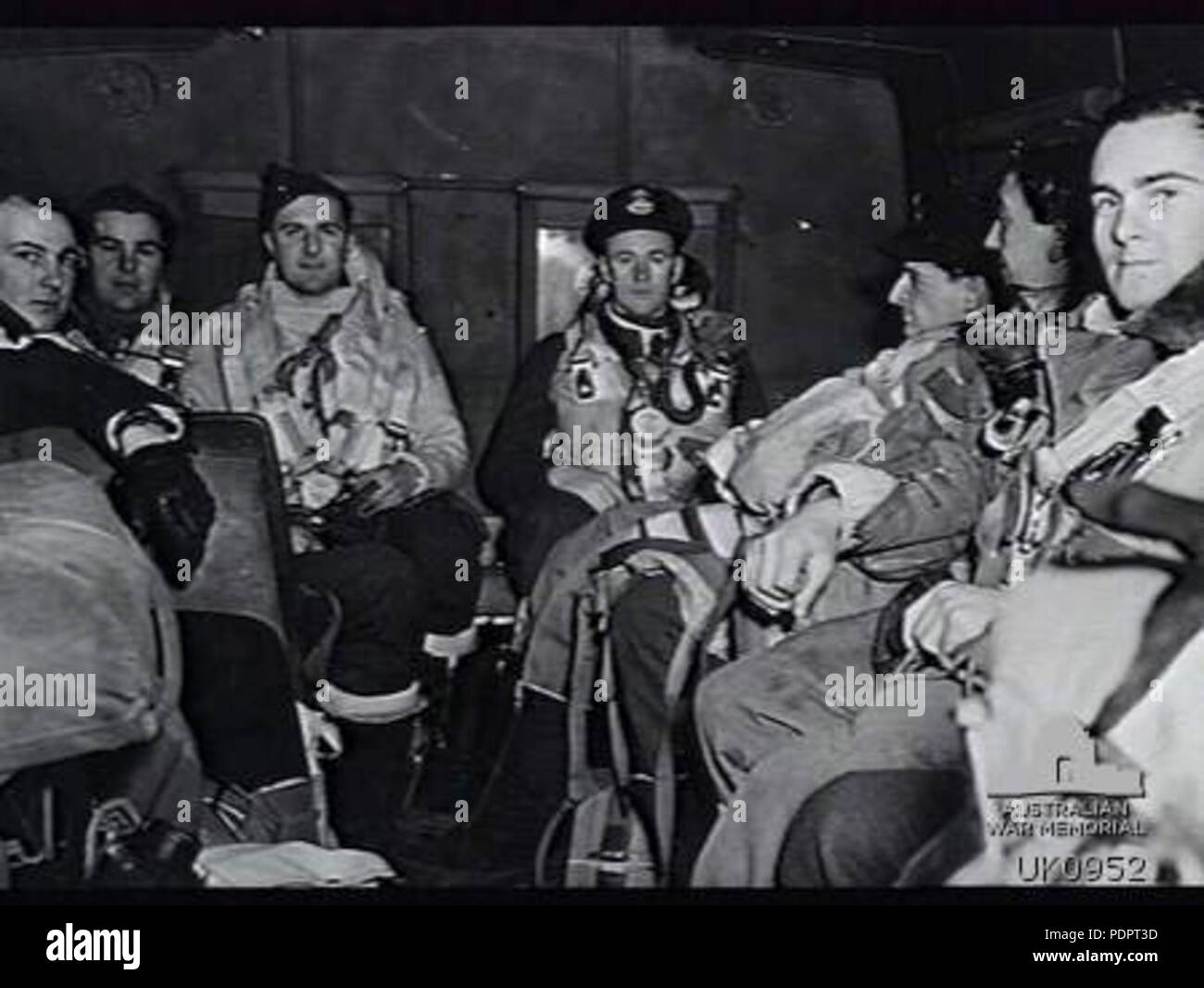 7 466 Squadron RAAF aircrew at Leconfied 20 Jan 1944 AWM UK0952 Stock ...